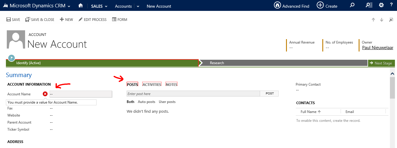 Required Fields Missing Red Asterisk Symbol In Microsoft Dynamics Crm Magnetism Solutions Nz